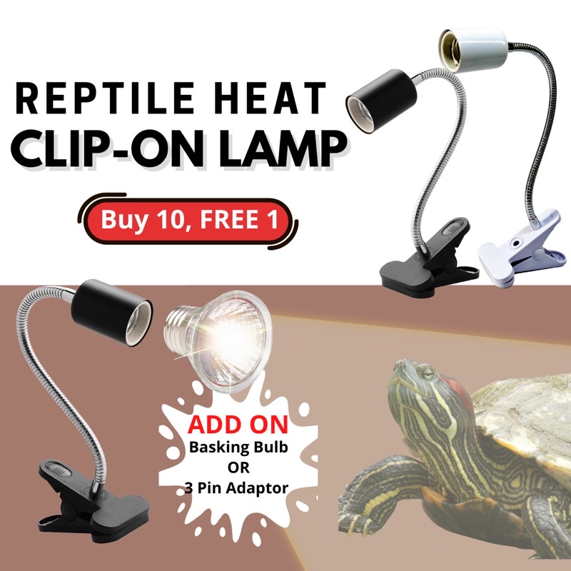 Reptile Heat Clip-On Lamp/Basking Lamp/Lampu Kura-Kura/Pet Lamp/Ceramic ...