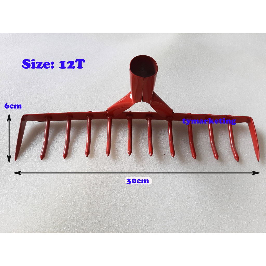 12T Cakar Besi Paku Garden / Red Raker / Pencakar Rumput | Shopee Malaysia