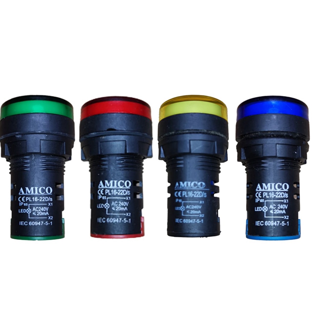 AMICO LED PILOT LAMP PLA16-22D 22MM | Shopee Malaysia