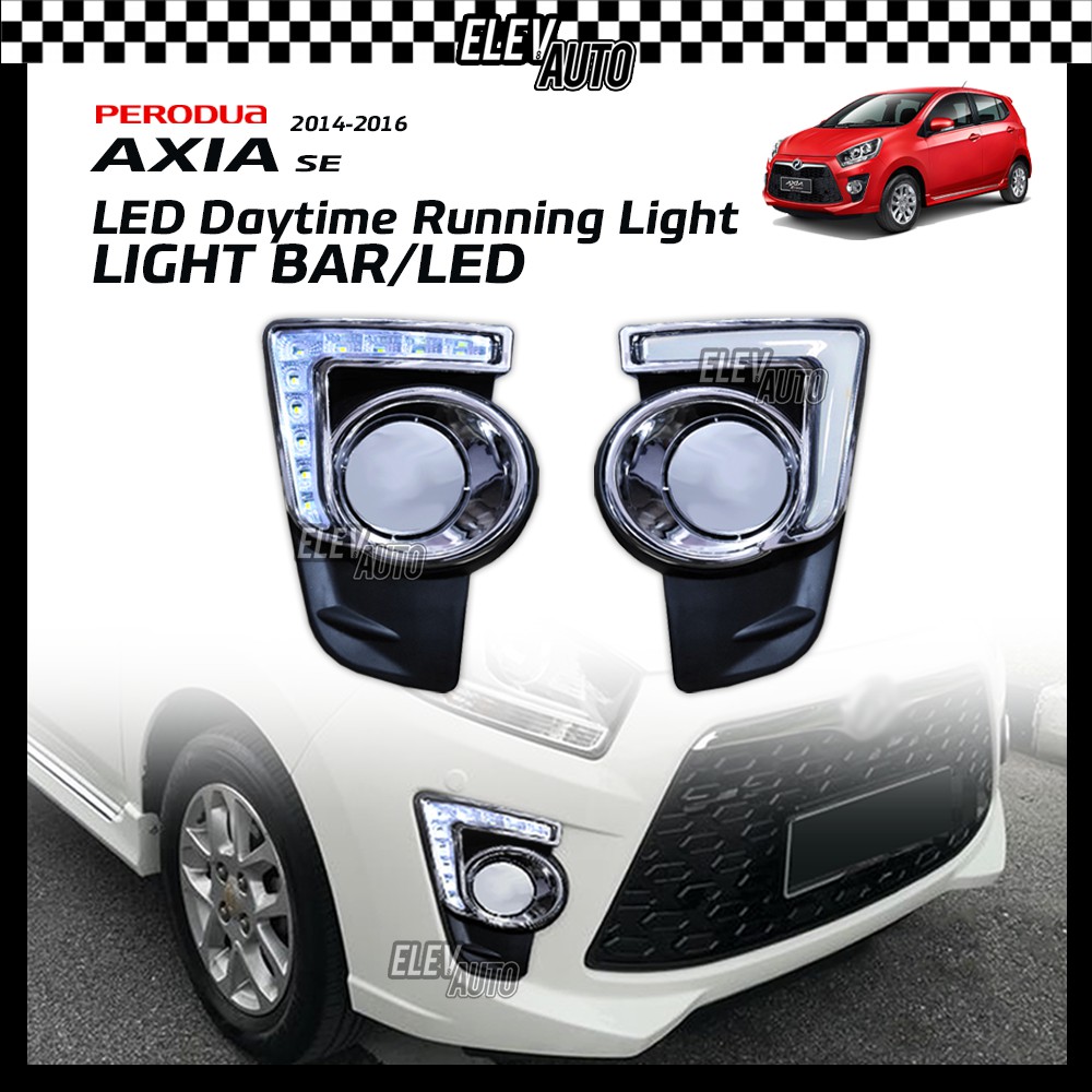Perodua Axia SE Advance 2014 - 2016 DRL Daylight LED Light Bar Fog ...