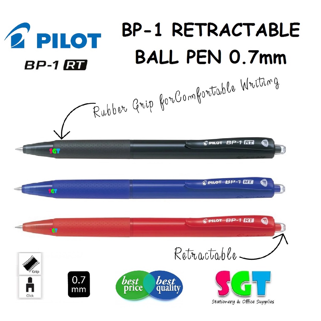 PILOT Retractable Ball Pen 0.7mm (BP-1 RT) | Shopee Malaysia