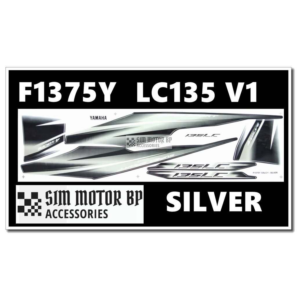 Yamaha LC135 V1 Body Sticker (1) Set Red/ Blue/ Pearl/ Green | Shopee ...
