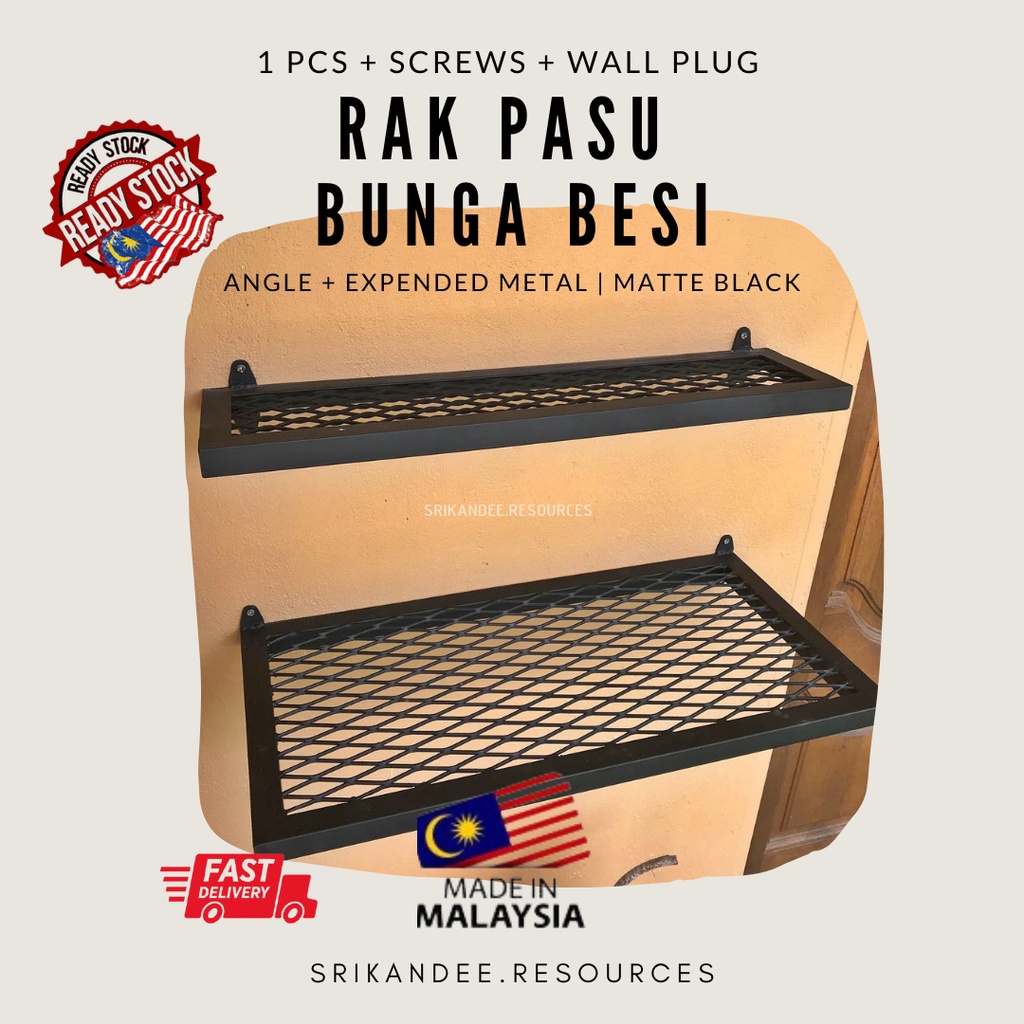 Rak Besi | Rak Pasu Bunga Murah | Flower Rack | Expended Metal Shelves ...
