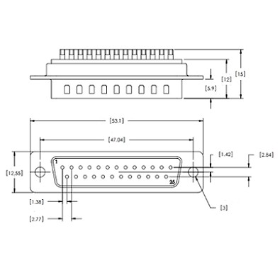 MIL-DTL-24308 DB25 Connector Pinout, Datasheet And Specs, 52% OFF