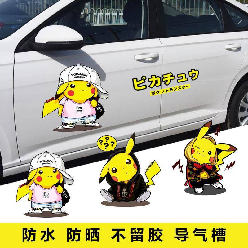 Stiker kereta Pikachu Car Sticker Car Sticker One Piece Body Door Full ...