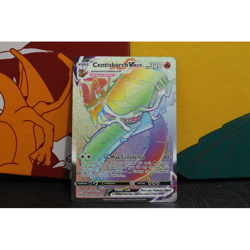 Pokemon Card TCG Centiskorch Vmax (Rainbow rare) Sword and Shield ...