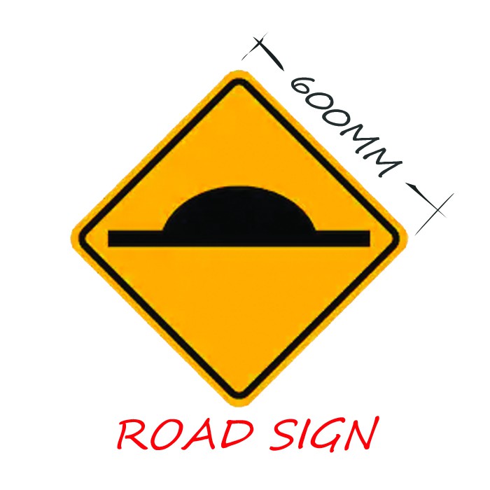 ROAD BUMPER SIGN, ROAD BUMP SIGN, TANDA HALANGAN DI DEPAN | Shopee Malaysia