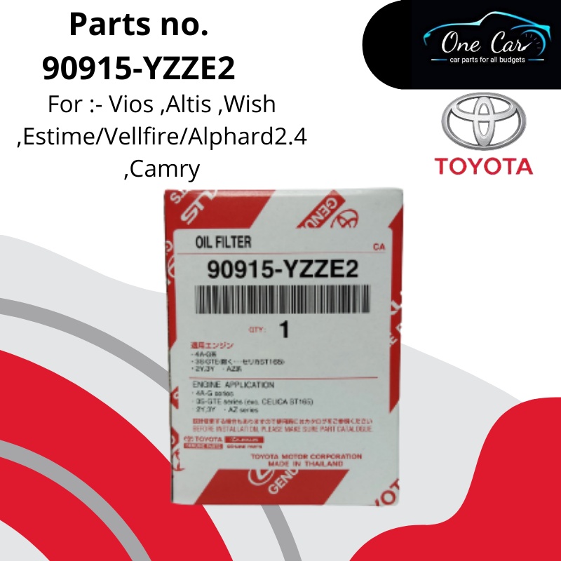 Oil Filter Toyota Vios ,Wish ,Alphard ,Estima ,Vellfire ,Altis ,Camry ...