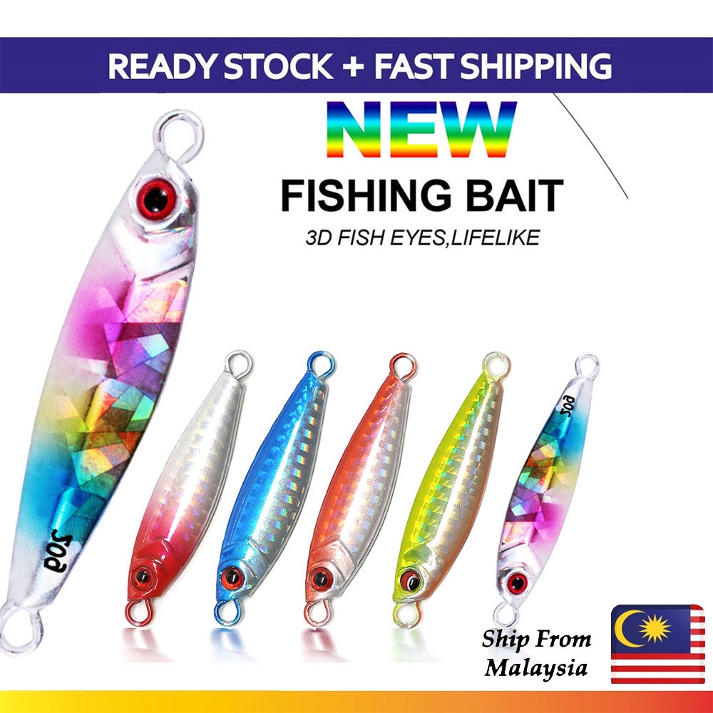 Metal Jig Fishing Lure 10g 15g 20g 30g Slow Jig Lure Candy Jig Light Jig Flat Slider Jig ...