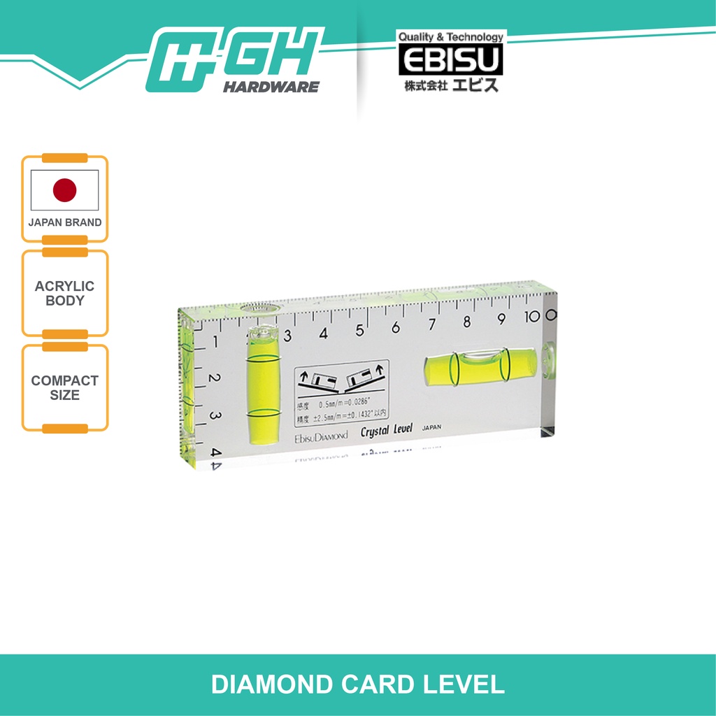 [ GH HARDWARE ] ED-10CLS Diamond Crystal Level ( Ebisu Diamond ) | Shopee Malaysia