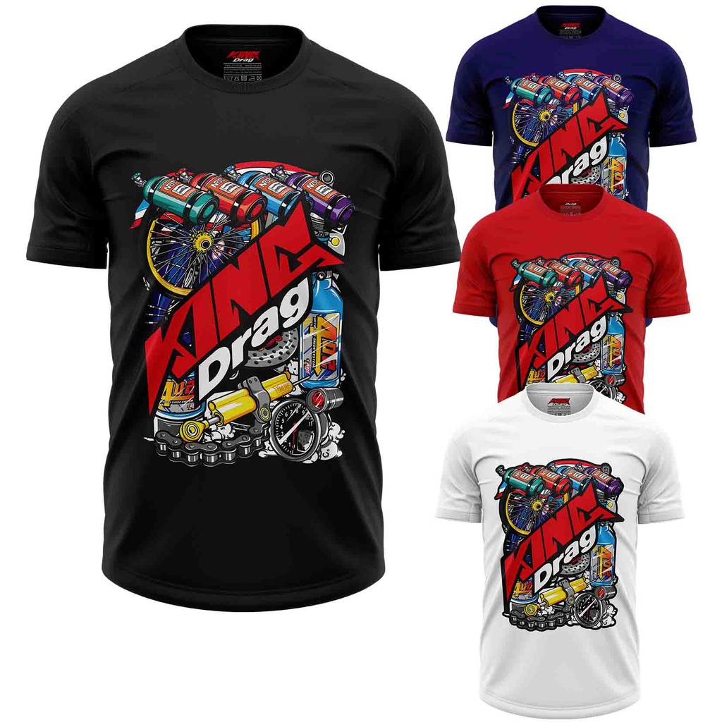 Baju Motor King Drag Kain Jersi - Ready Stock | Shopee Malaysia