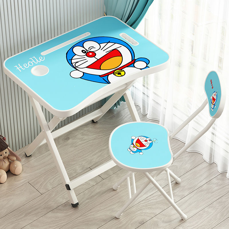 Folding chair Cartoon Study Table and Chair Kid Set with Cartoon Theme ...