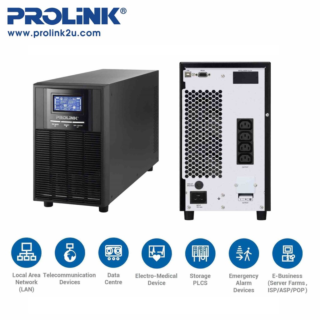PROLiNK 3KVA / 2400W Online UPS/AVR Pure Sine Wave PRO903WS