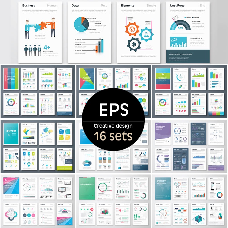 Graphic Design Template Bundle Pack / Information Data Chart / Data ...