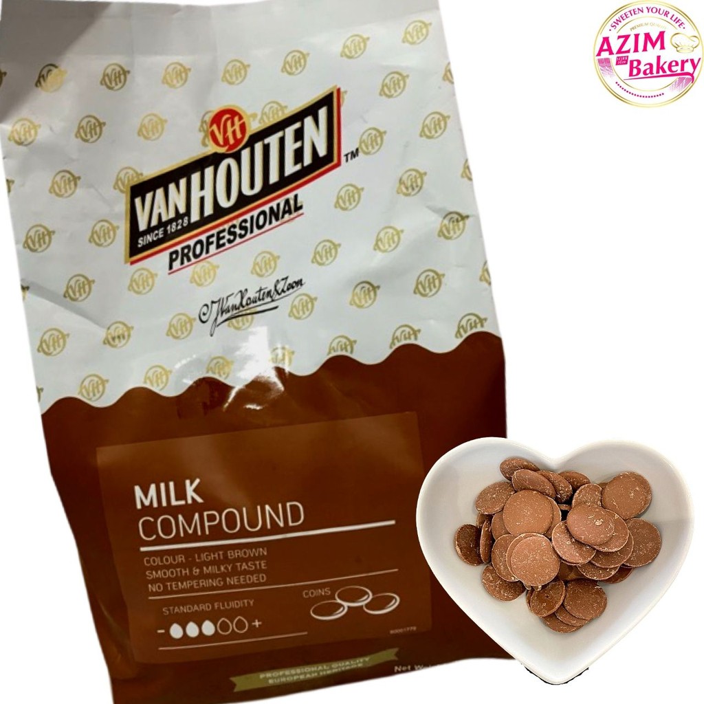 Van Houten Milk Compound Coins 1kg 500g 250g | Coklat Susu | Milk Coin (Halal) by Azim Bakery ...