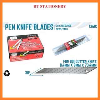 SDI Cutter Knife Blade Refill 1361C/ SDI 30 Degree Angle Snap Blade / Mata Pisau Kecil1361C ...