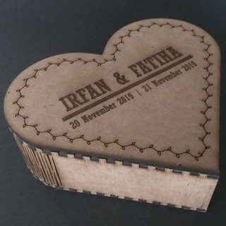 Wooden Love Box Kotak Kayu Bentuk Hati | Shopee Malaysia