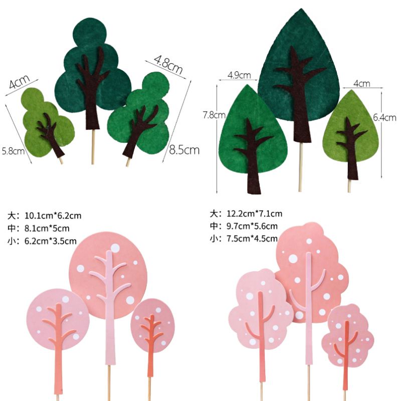 Ready Stock!! Coconut Tree Velvet Tree CardboardTree Cake Topper Cake ...