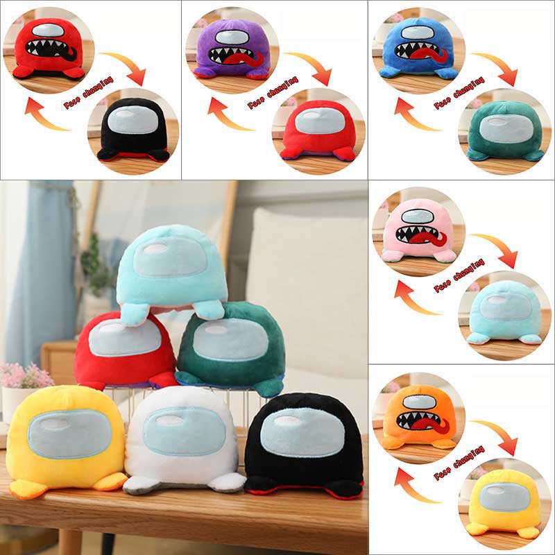 Stuffed Dolls Reversible Among Us Impostor and Crewmate Werewolf Plush ...