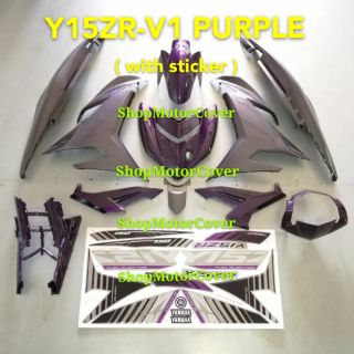 YAMAHA Y15ZR YSUKU Y15 V1 V2 BODY COVER SET PURPLE GREY 1ST MODEL WITH ...