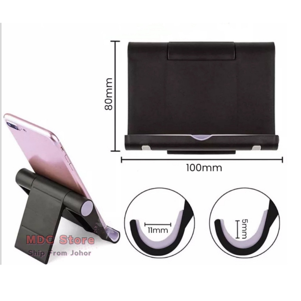 MDC Adjustable Angle Foldable Phone Stand Universal Stents Phone Holder ...