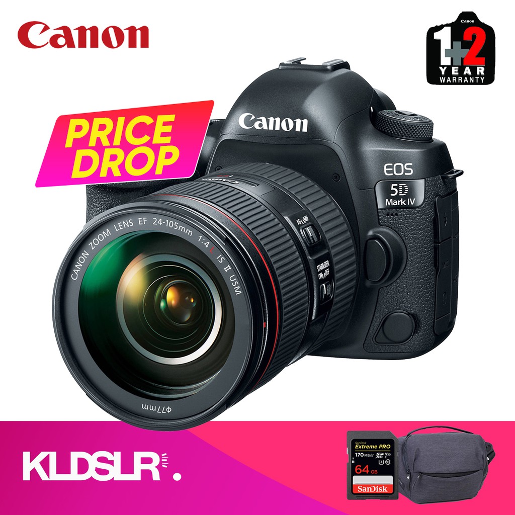 Canon EOS 5D Mark IV / 5DIV / 5DM4 / 5D4 DSLR Camera with 24-105mm f/4L ...