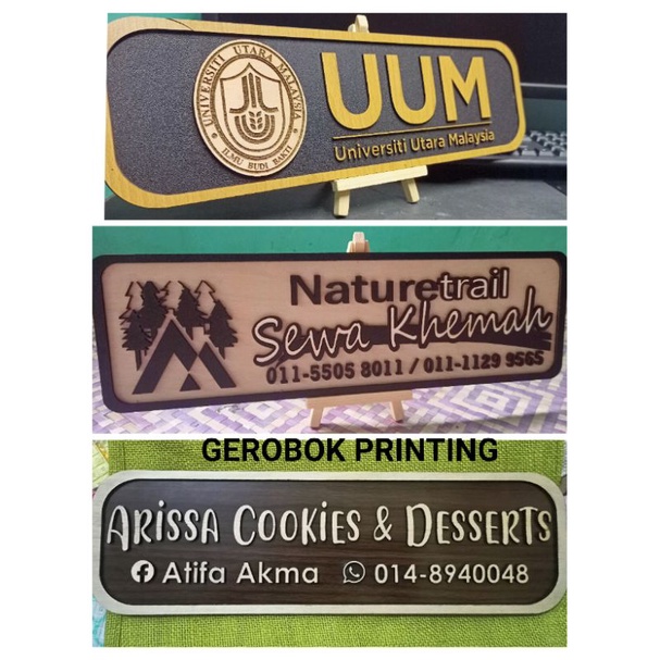 SIGNBOARD KAYU, SIGNAGE KAYU. MALAYSIA. | Shopee Malaysia