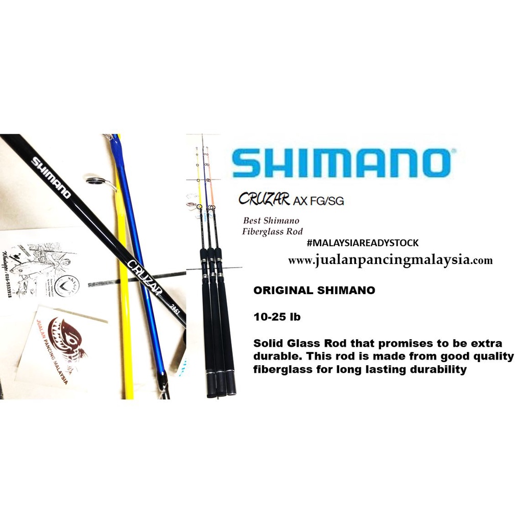 SHIMANO CRUZAR SPINNING ROD, 4"6 KAKI 1piece rod | Shopee Malaysia