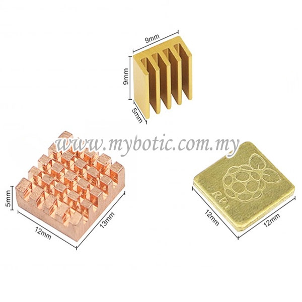 Raspberry Pi 3B Heatsink Set (3pcs) | Shopee Malaysia