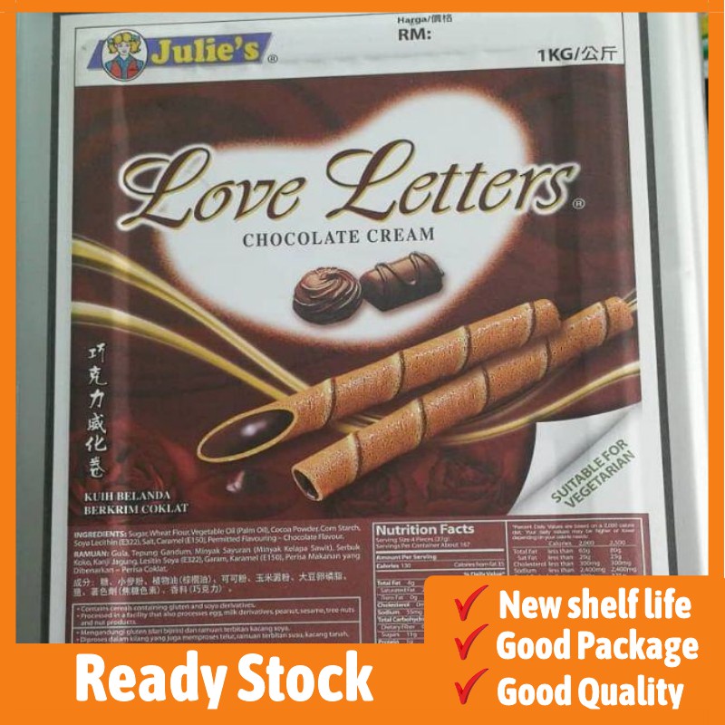 0026(Ready Stock) Julie's Love Letters Chocolate Cream Kuih Belanda ... 0026(Ready Stock) Julie's Love Letters Chocolate Cream Kuih Belanda ...