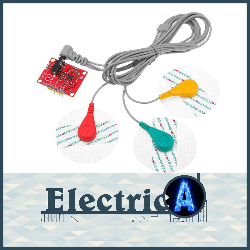 Pulse Heart Rate Sensor AD8232 Type B ECG Module Monitor Module Arduino ...