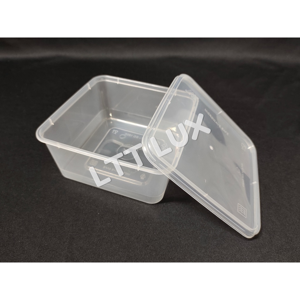 SQ1500 Square Plastic Disposable Food Container (50pcs+-) | Shopee Malaysia