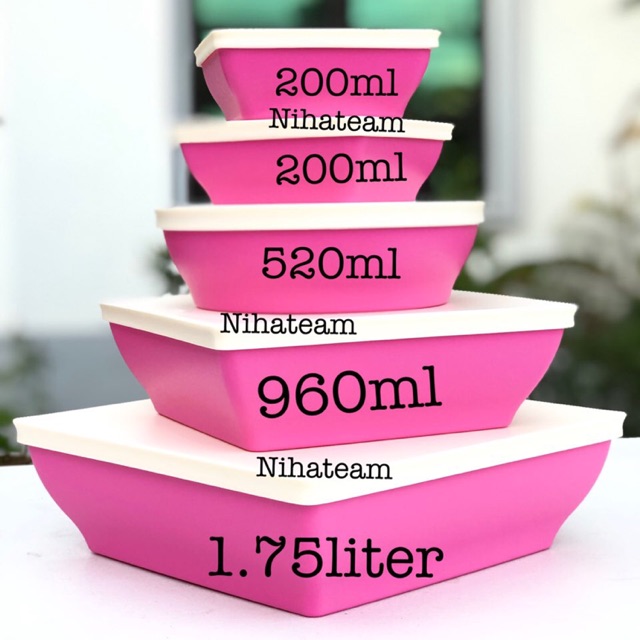 Tupperware Zen Ichigo Pink (5pcs) | Shopee Malaysia