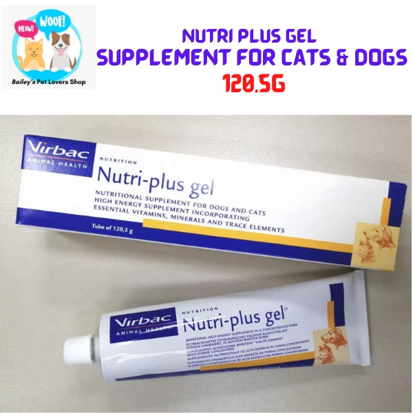 Virbac Nutriplus Nutri Plus Gel - Supplement For Cats & Dogs (120.5g ...