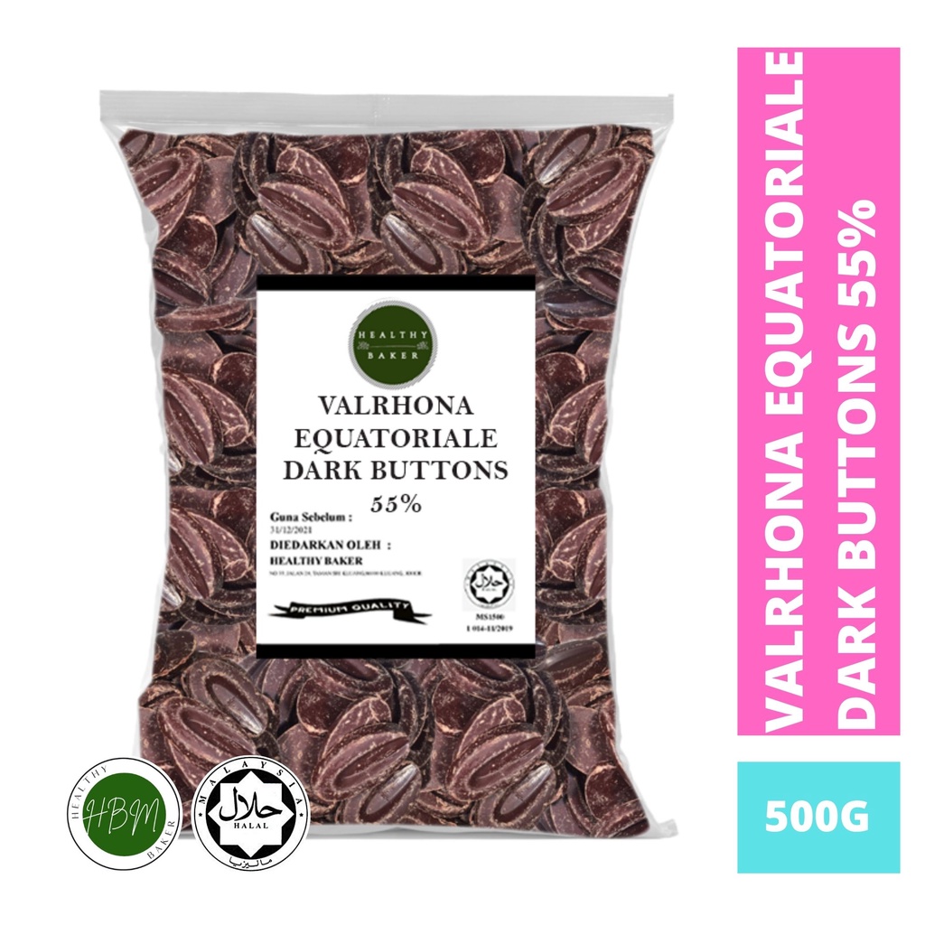 VALRHONA EQUATORIALE DARK BUTTONS 55% 500GM | Shopee Malaysia