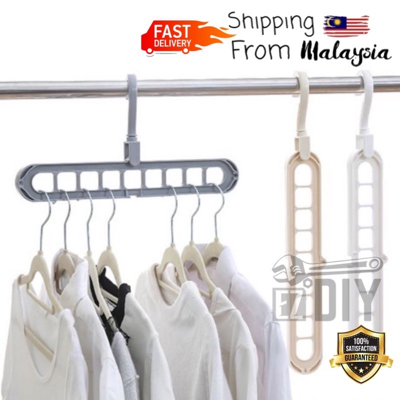 EZDIY Magic hanger, Clothes organizer hanger EZhanger multi hanger ...