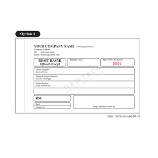 Official Receipt / Resit Rasmi / Buku Resit / Payment Voucher - NCR ...