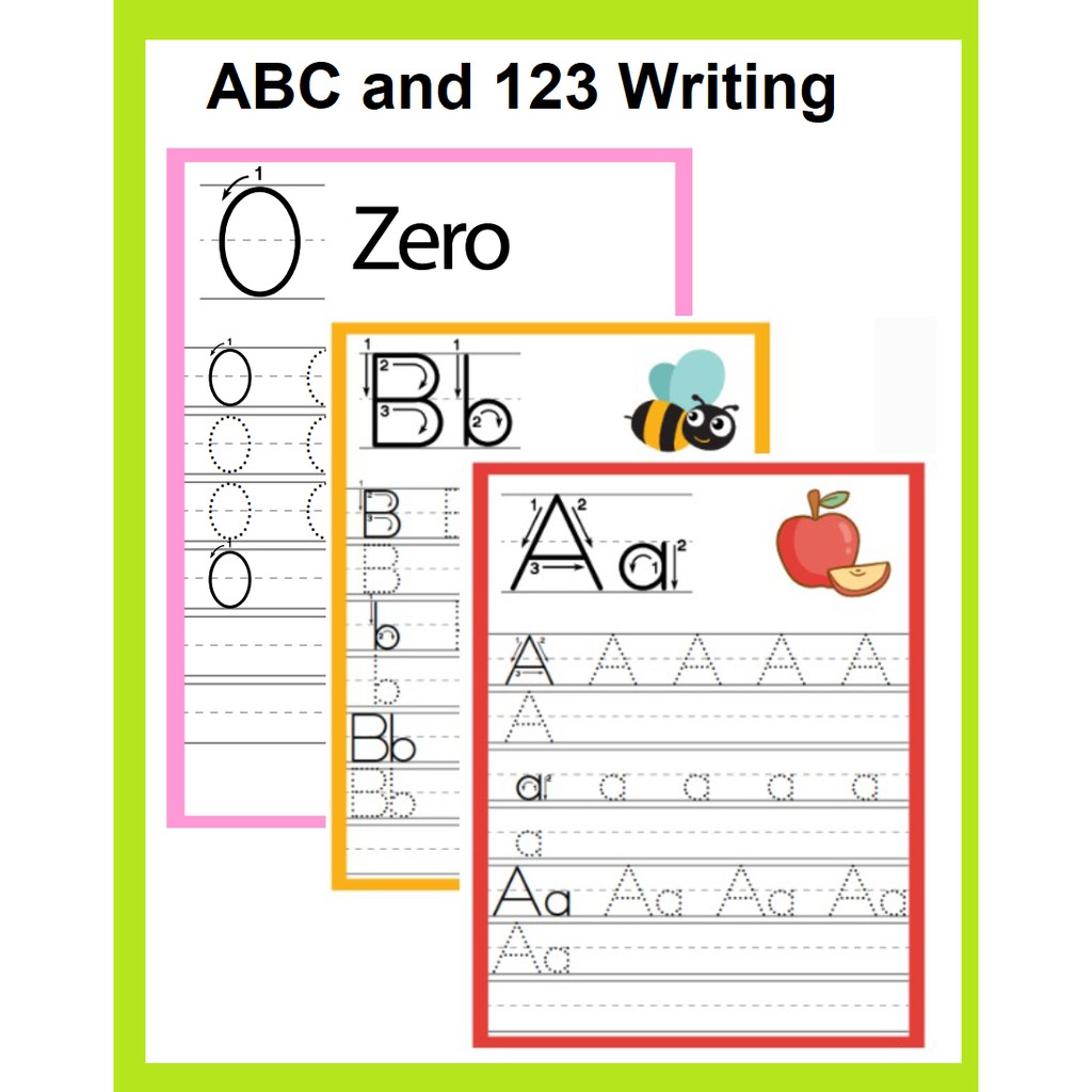 Printable PDF Numbers Alphabets ABC Capital Letters and Small Letter ...
