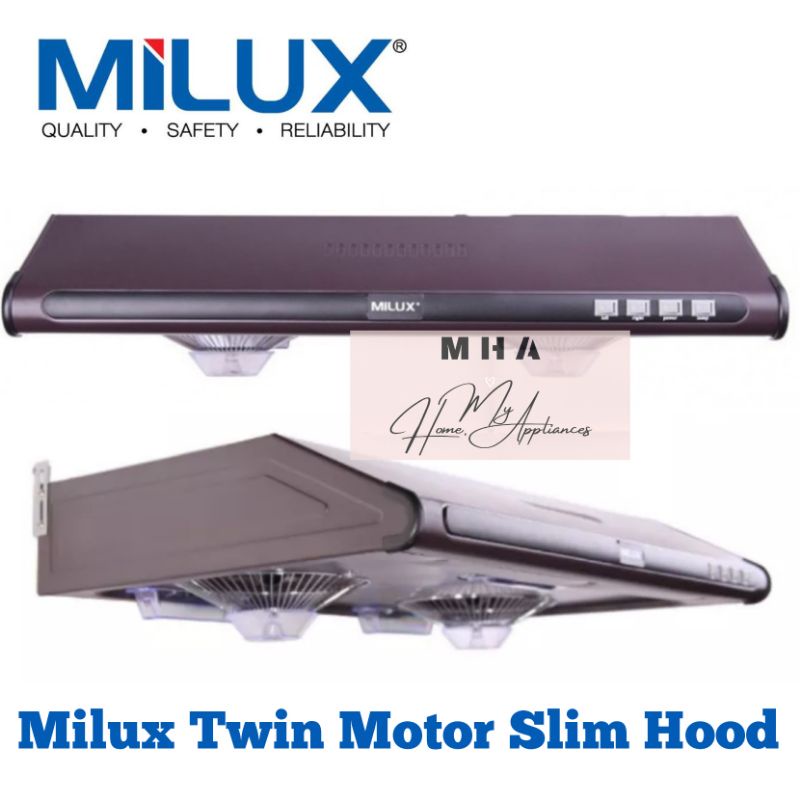 Milux Slim Hood MHE-72MC Twin Motor 780m3/hr | Shopee Malaysia