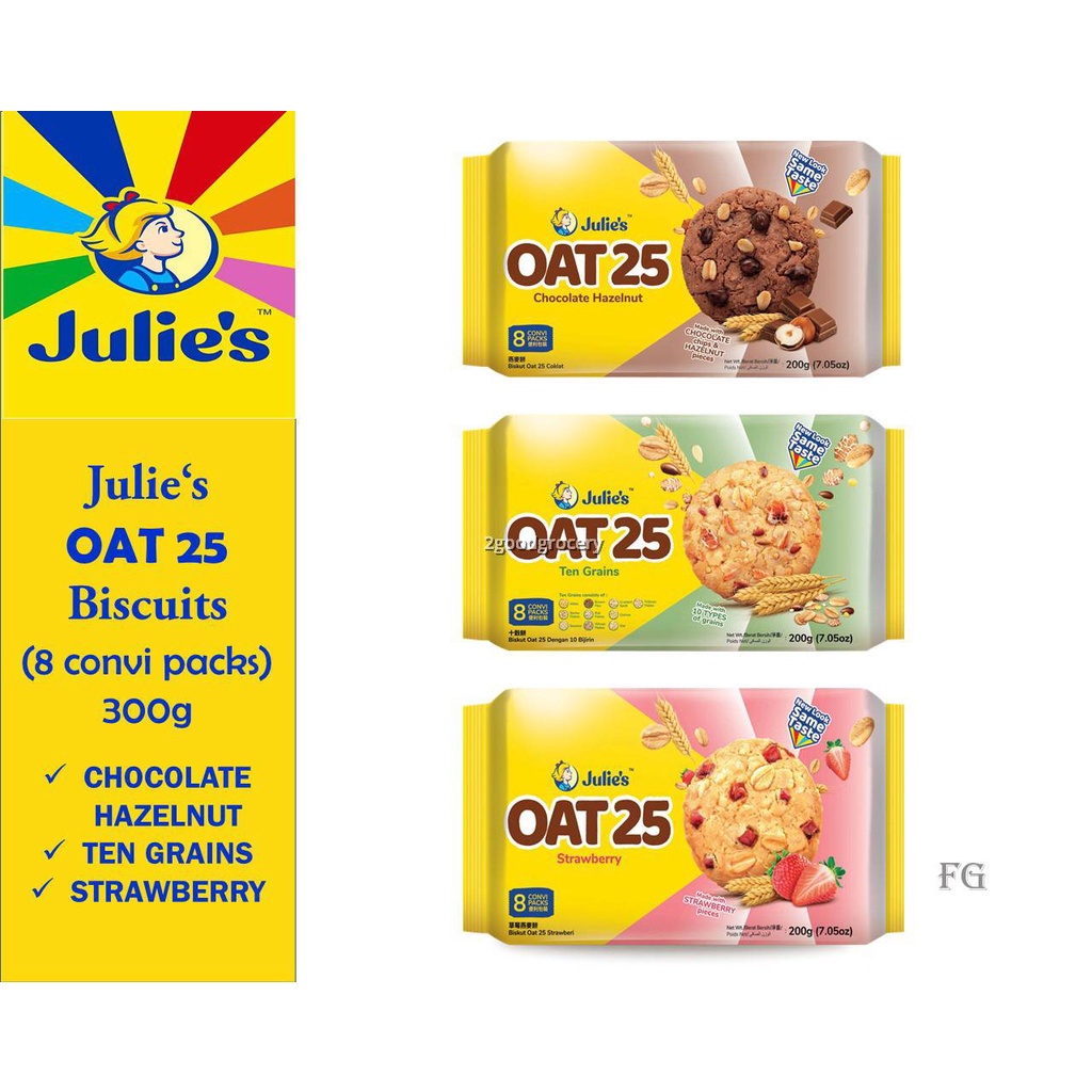 Julie's Oat 25 Biscuits 8 Convi-Packs (200g) | Shopee Malaysia