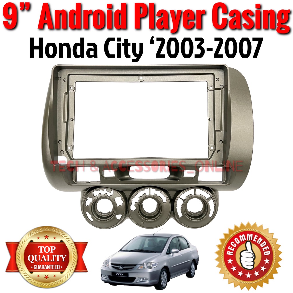 9" Android Player Casing Honda CITY 2003-2007 Double Din 2 Din Radio ...