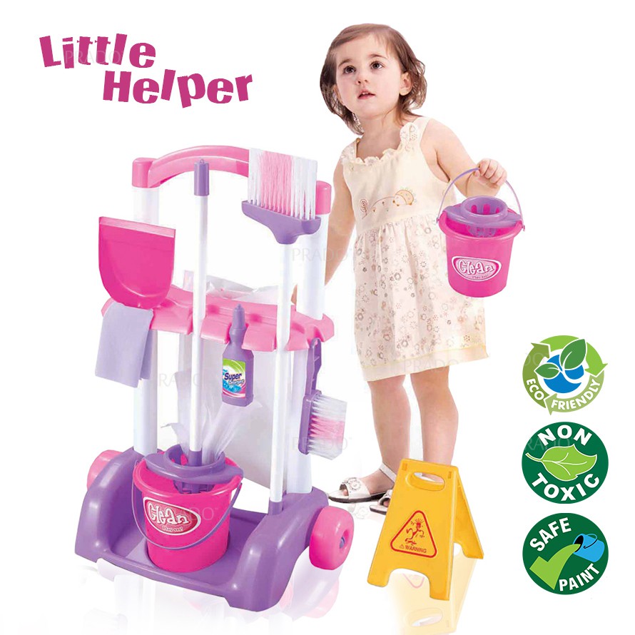 Little Helper Toys Playset Cleaner Cleaning Cart Pretend Play Toy Toys ...