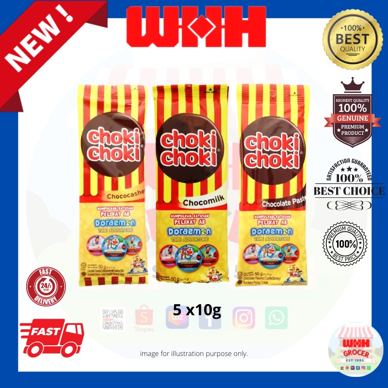 Choki-Choki Chocolate Paste / ChocoMilk / ChocoCashew DORAEMON (5x10g ...