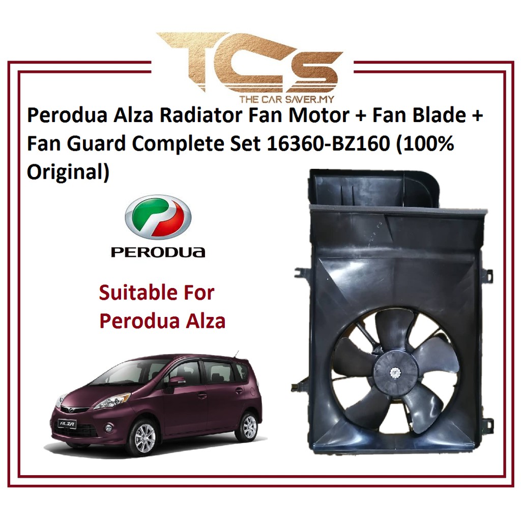 Perodua Alza Radiator Fan Motor + Fan Blade + Fan Guard Complete Set ...