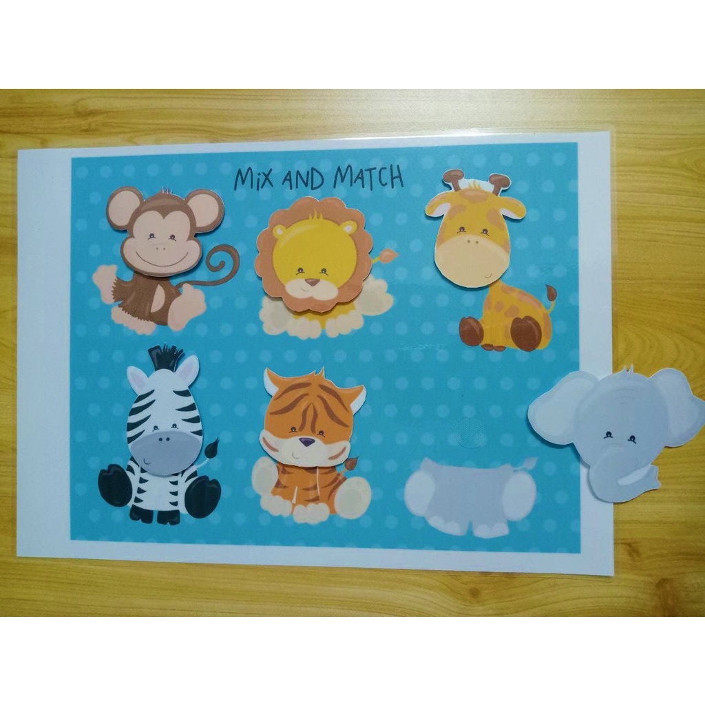 Animal Matching - Laminated Quit Book / Montessori Toddler Early ...