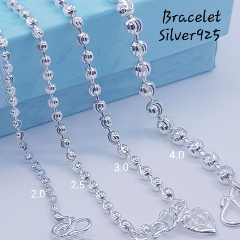 Ready stock silver925 perak tulen pure silver bracelet gelang tangan ...