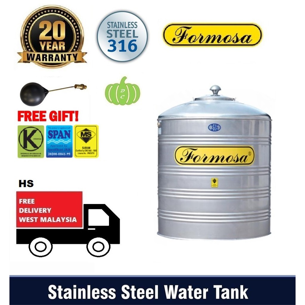 Formosa 316 Stainless Steel Water Tank HS Series(250 - 4000 Litres ...