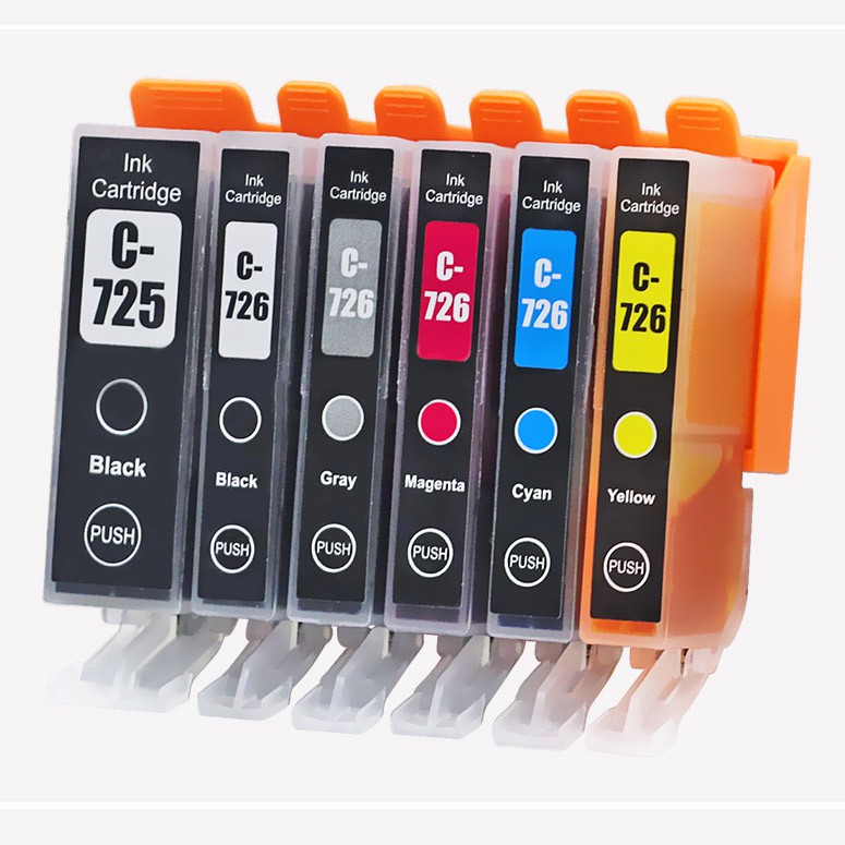Canon PGI-725 & CLI-726 Compatible Ink Cartridge - Black/Cyan/Magenta ...