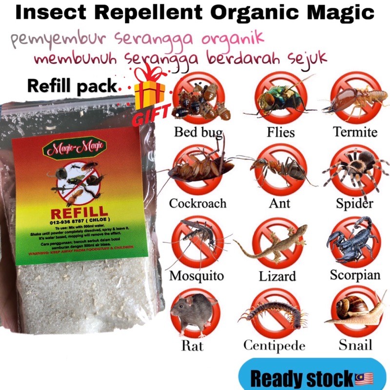 𝙄𝙣𝙨𝙚𝙘𝙩 𝙍𝙚𝙥𝙚𝙡𝙡𝙚𝙣𝙩 Magic Magic spray Anti Serangga refill Organic ...