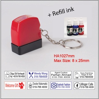 Pre Ink Stamp Chop / Flash Stamp /HA1027& HA1343 Key Chain Stamp Chop ...